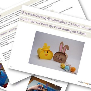 Gift Box Easter Bunny and Chick Bundle, Cut File and Print With Craft ...