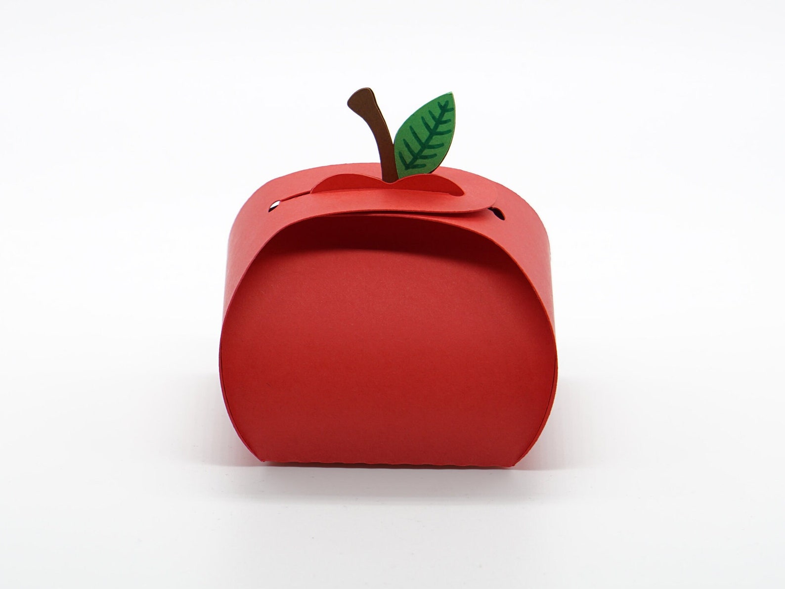 Treat Box Apple, Cut File, Tempalte With Craft Instructions, Back to ...