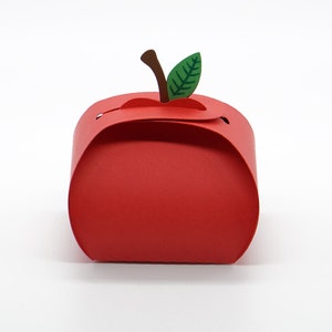 Treat Box Apple, Cut File, Tempalte With Craft Instructions, Back to ...