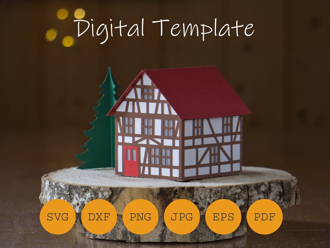 German Christmas Village House Small, Cut File, Half-timbered House ...