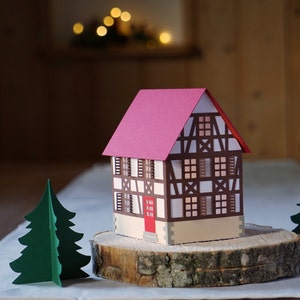 German Christmas Village House, Cut File, Half-timbered House, SVG DXF ...