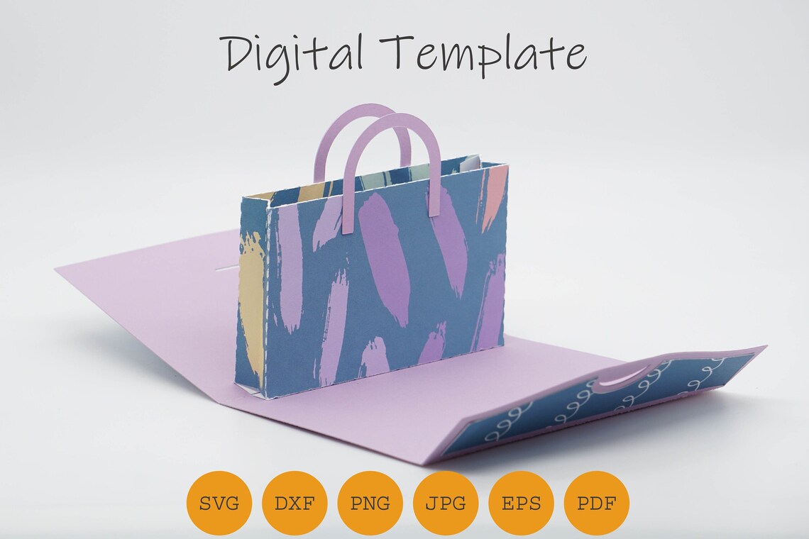 Pop up Gift Card Holder Card Shopping Bag Money Holder Cut - Etsy