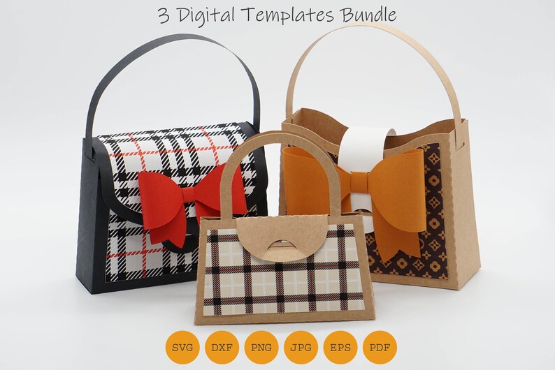 Purse Gift Box 3 Templates Bundle Cut File SVG DXF PDF and - Etsy