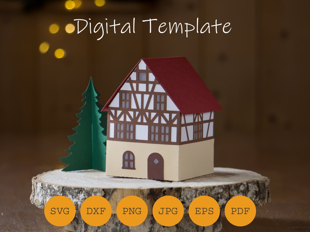 German Christmas Village House Large, Cut File, Half-timbered House ...