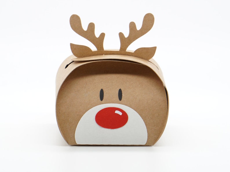 Favor Box Reindeer and Gift Bundle, Fold Over Box, Cut File SVG DXF PDF ...