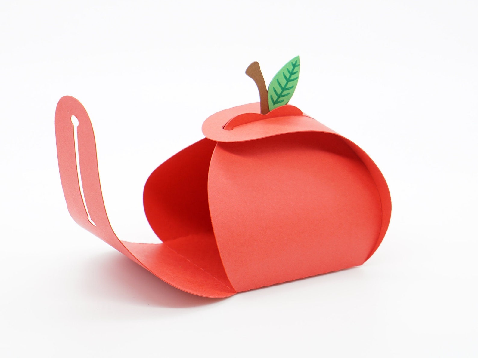 Treat Box Apple, Cut File, Tempalte With Craft Instructions, Back to ...