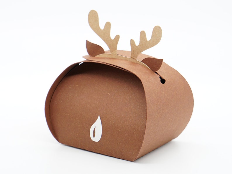 Favor Box Reindeer Fold Over Box Cut File SVG DXF PDF and - Etsy