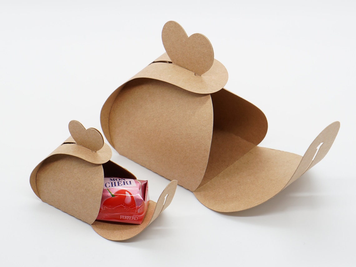 Geschenkbox Herz Plotterdatei SVG DXF PDF und weitere Box | Etsy