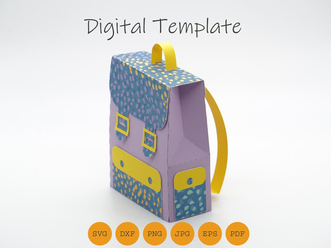 Rucksack, School Bag, Cut File With Craft Instructions, SVG DXF, PDF ...