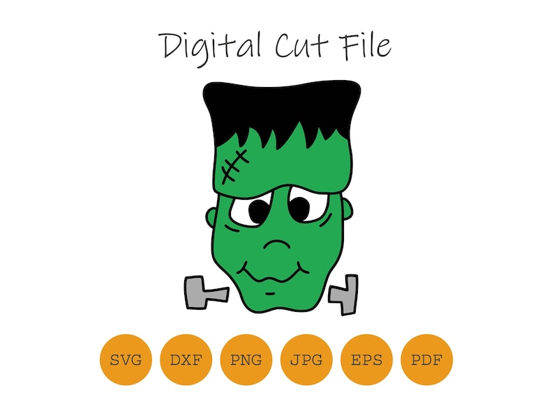 Frankenstein Halloween Cut File SVG DXF and Others - Etsy