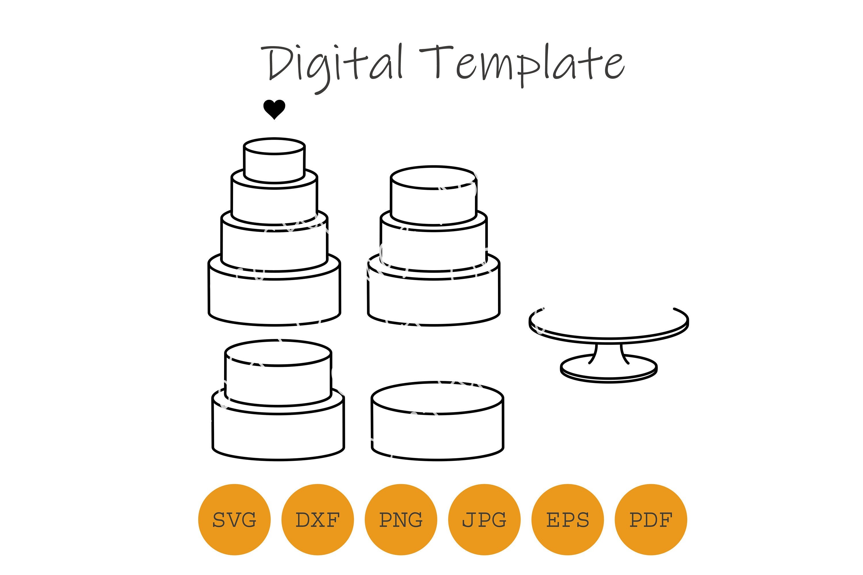 Layered Cake, Wedding Cake, Cut File, SVG, DXF and Others - Etsy