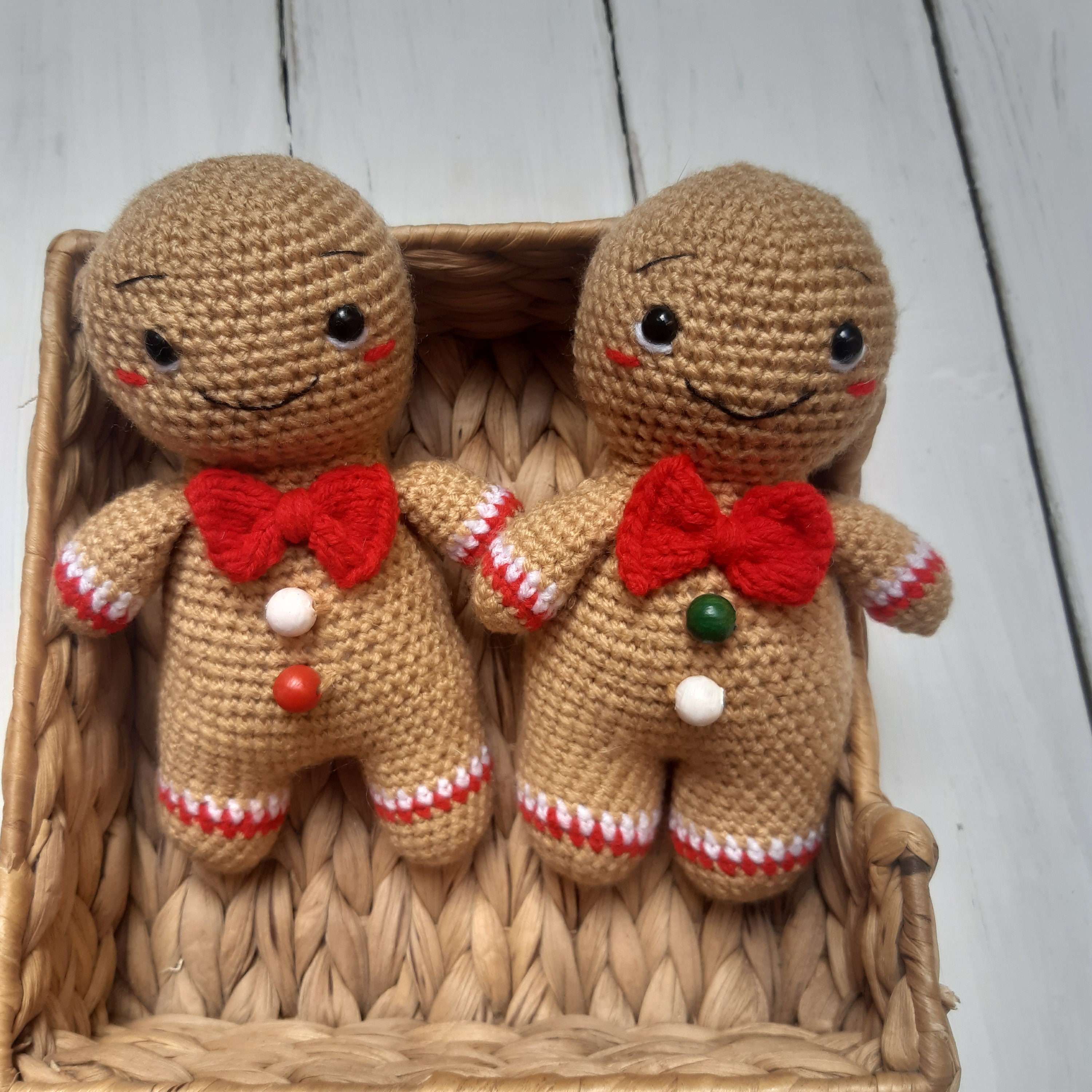 Gingerbread Man Toys Set of 2 Christmas Toys Stuffed Toys Plushie Toys ...