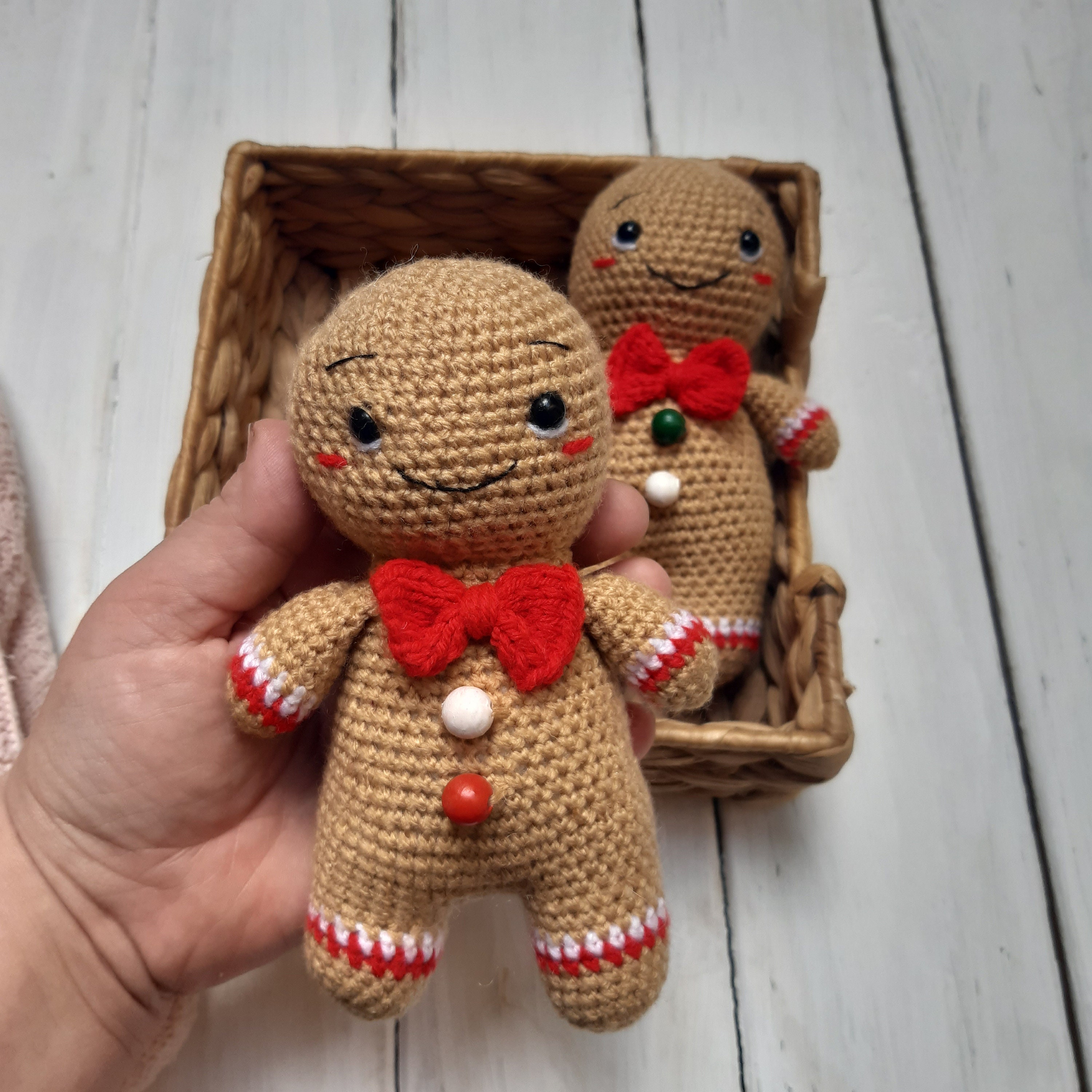 Gingerbread Man Toys Set of 2 Christmas Toys Stuffed Toys Plushie Toys ...