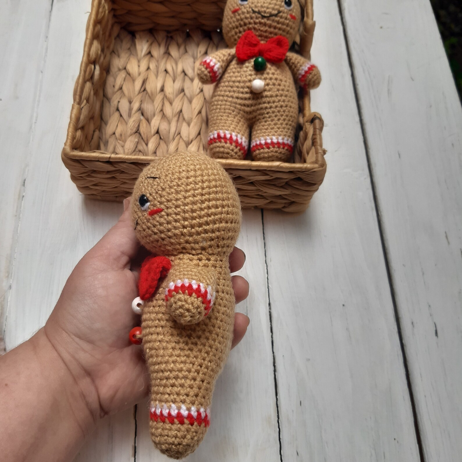Gingerbread Man Toys Set of 2 Christmas Toys Stuffed Toys Plushie Toys ...