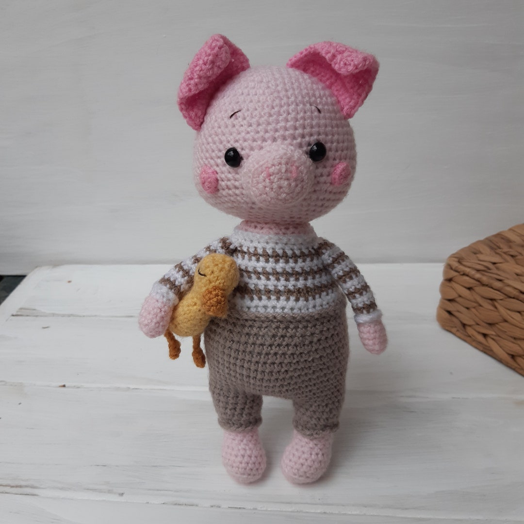 Piglet Piglet Toy Pig Crochet Piglet Funny Piglet Stuffed Toy Animal ...