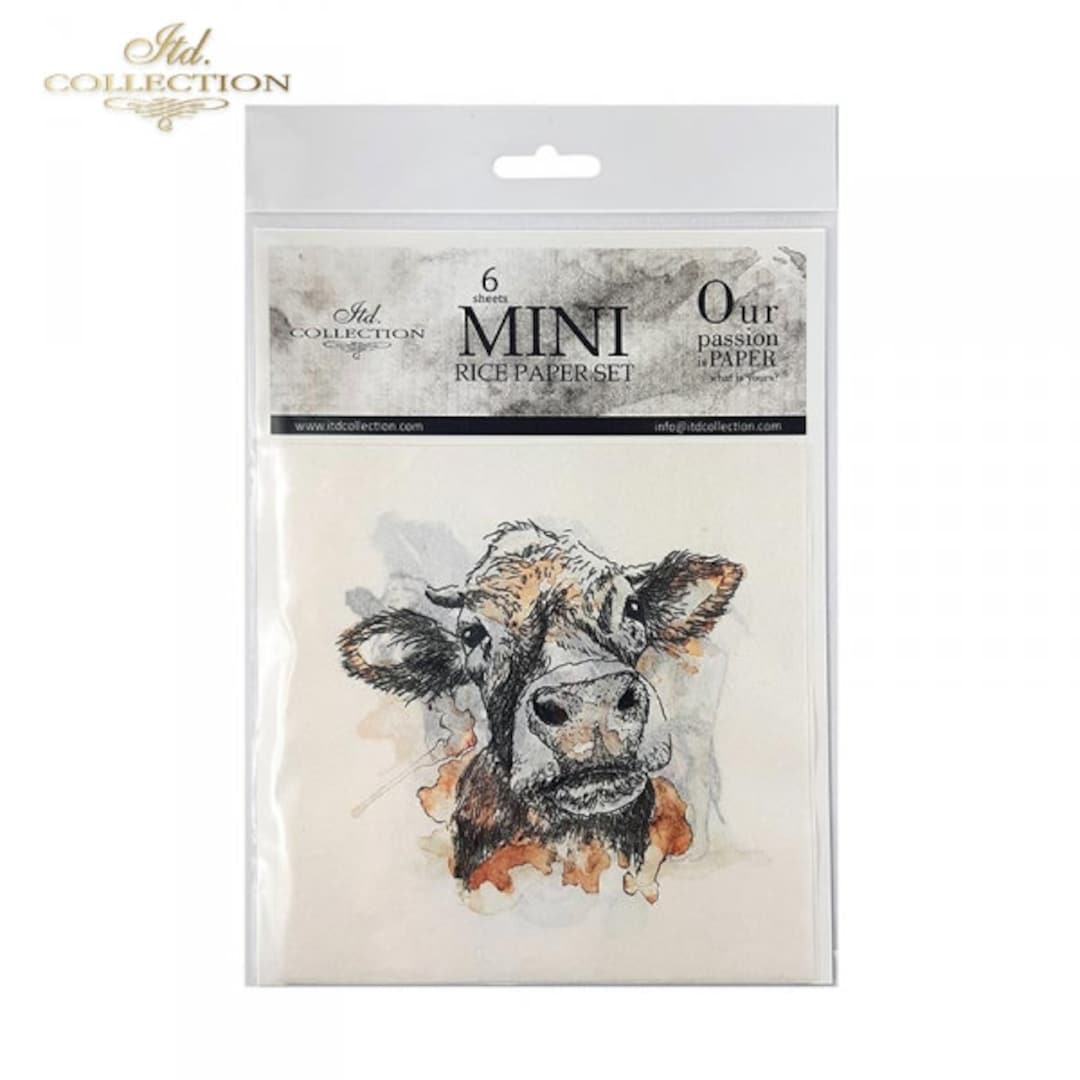 Pig, Hog, Sheep, Cow ITD Decoupage Rice Paper | 6 (6x6 in Sheets) 6 ...