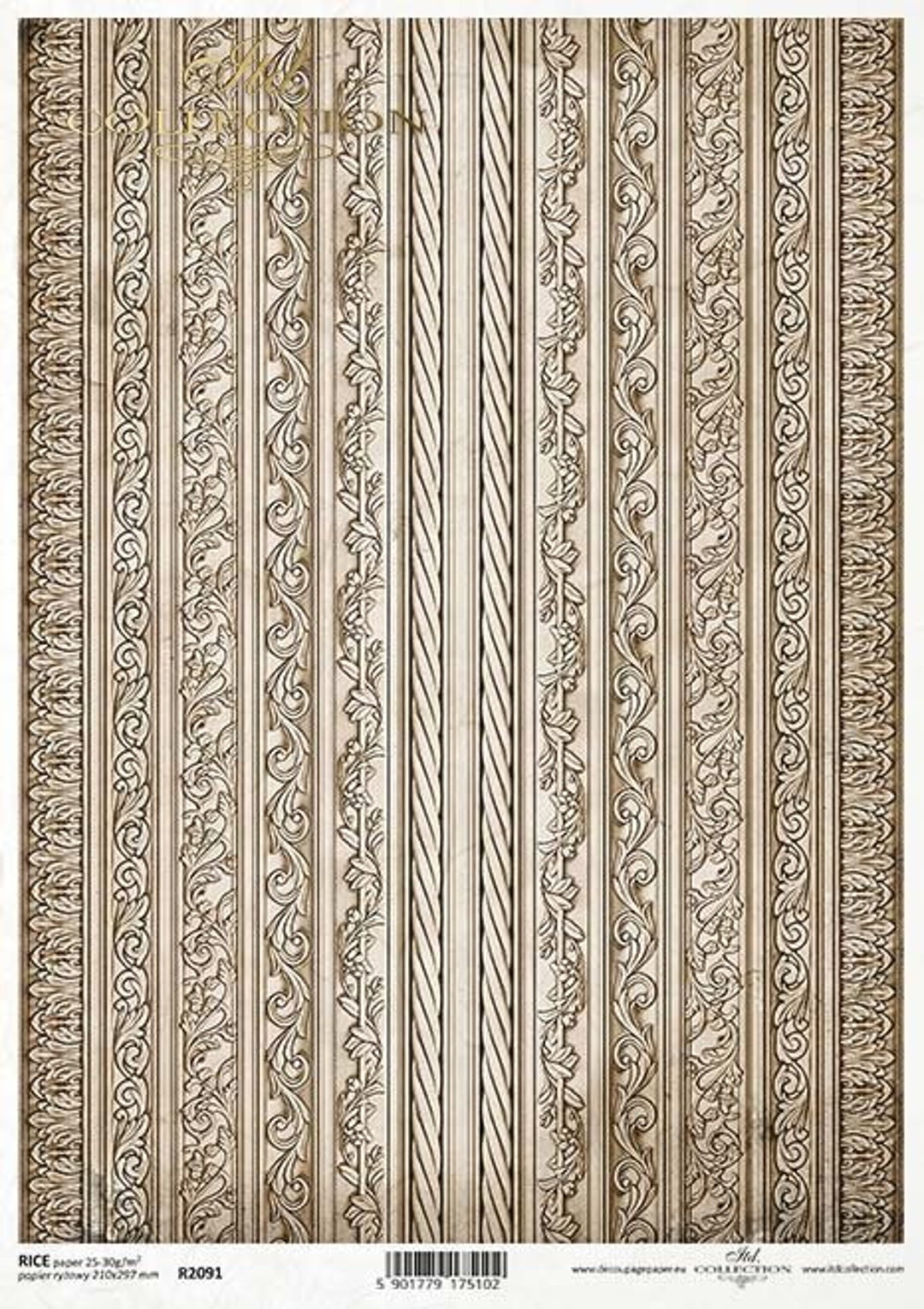 Vintage Borders ITD Collection Decoupage Paper | Size A4 (8.27x11.7in ...