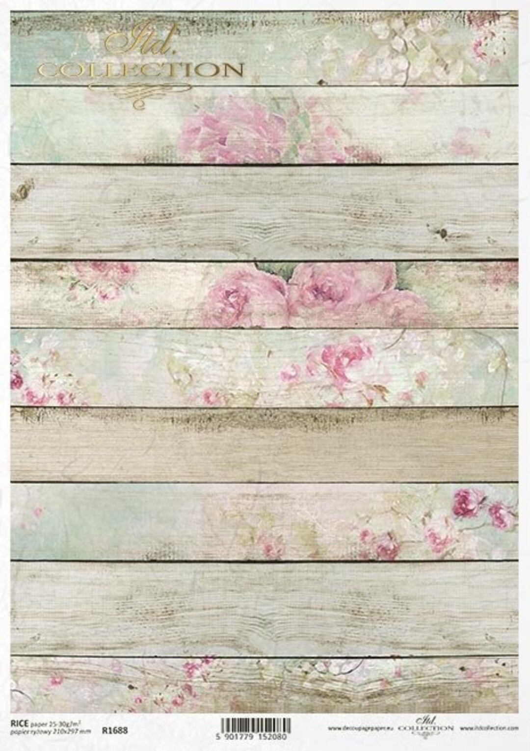 Shabby Chic Planks Sawn Planks Vintage Pink ITD Decoupage Rice Paper ...