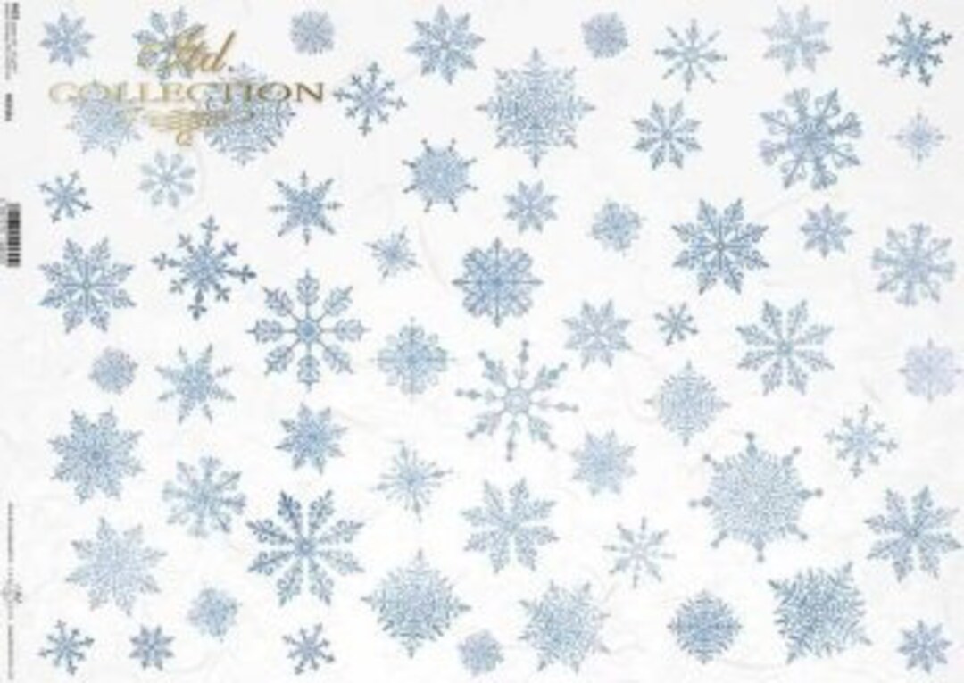 Snowflakes ITD Decoupage Rice Paper | Size A3 | 16.5inch X 11.7inch ...