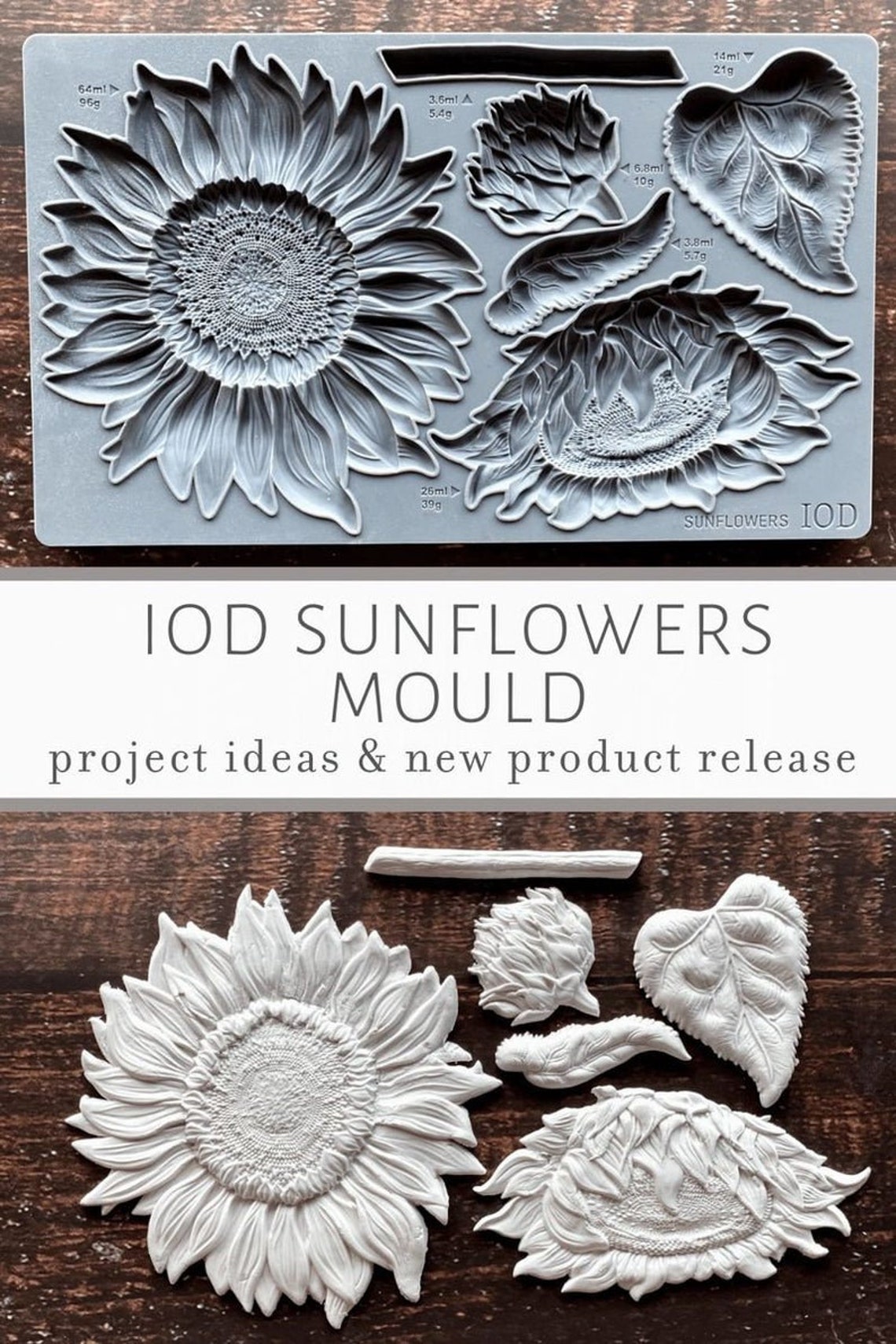 Sunflowers IOD Décor Mould 6 X 10 by Iron Orchid Designs | Etsy
