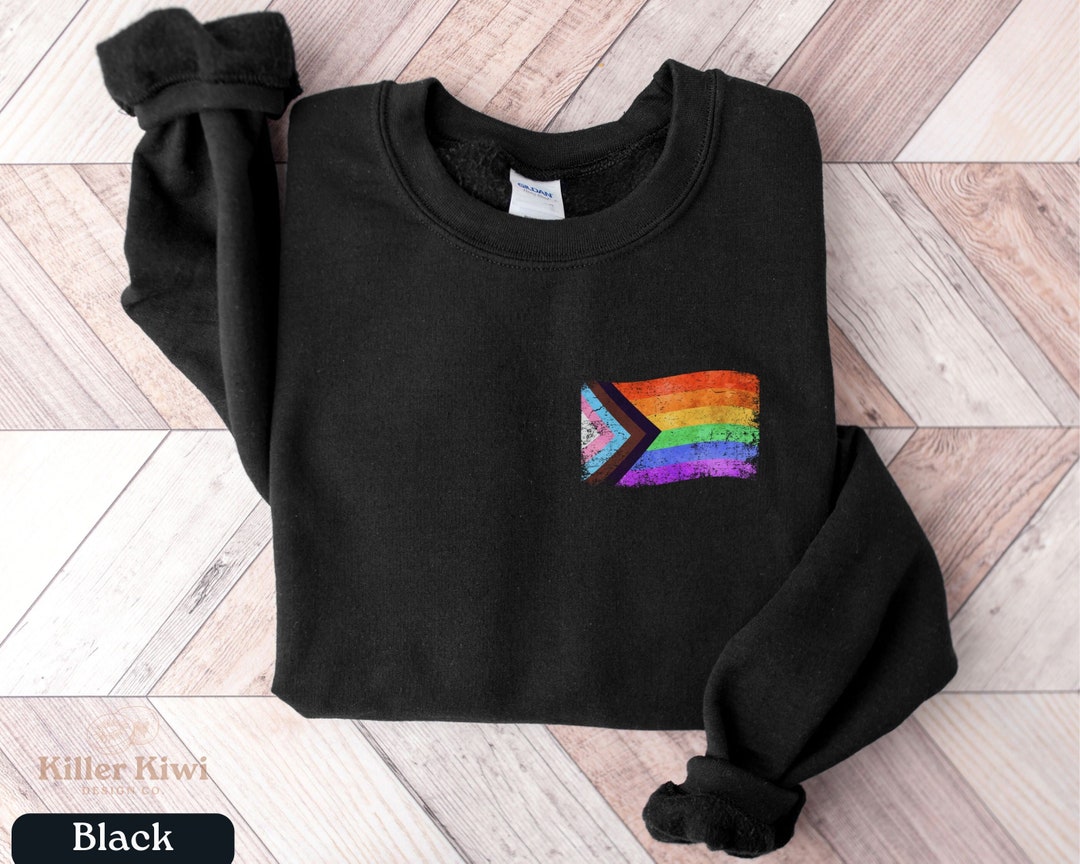 Progress Pride Flag Sweatshirt, Subtle Pride Sweater, Pride Outfit ...