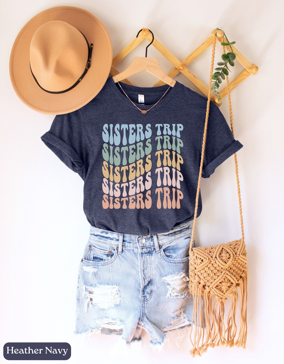 Retro Sister Trip Tee Shirts,sisters Vacation Shirts,sisters Weekend ...
