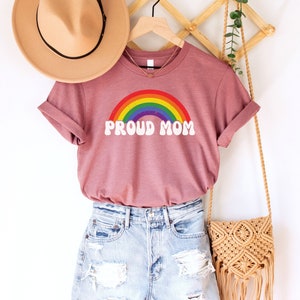 Rainbow LGBTQ Proud Mom Shirt for Mother's Day Gift,pride Mom Shirt ...
