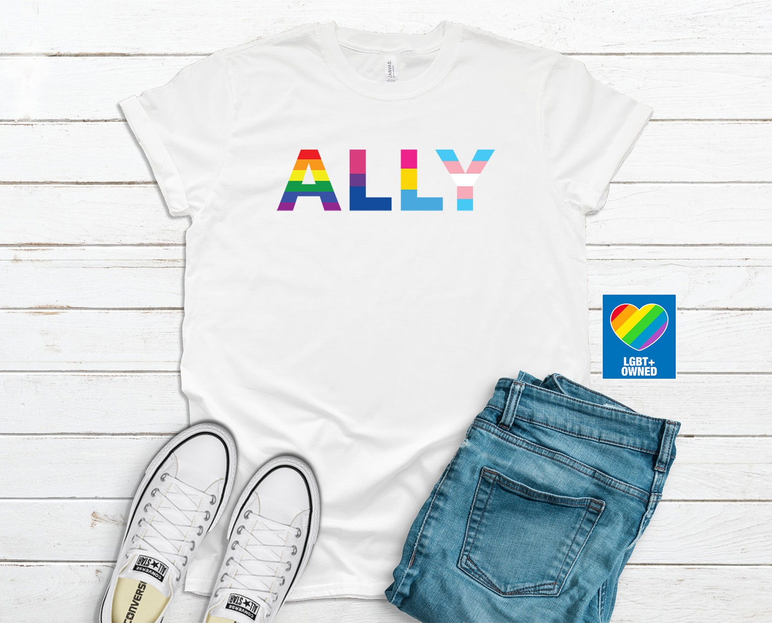 LGBTQ ALLY Shirt Ally Pride Shirt LGBTQ Pride Shirt Gay | Etsy