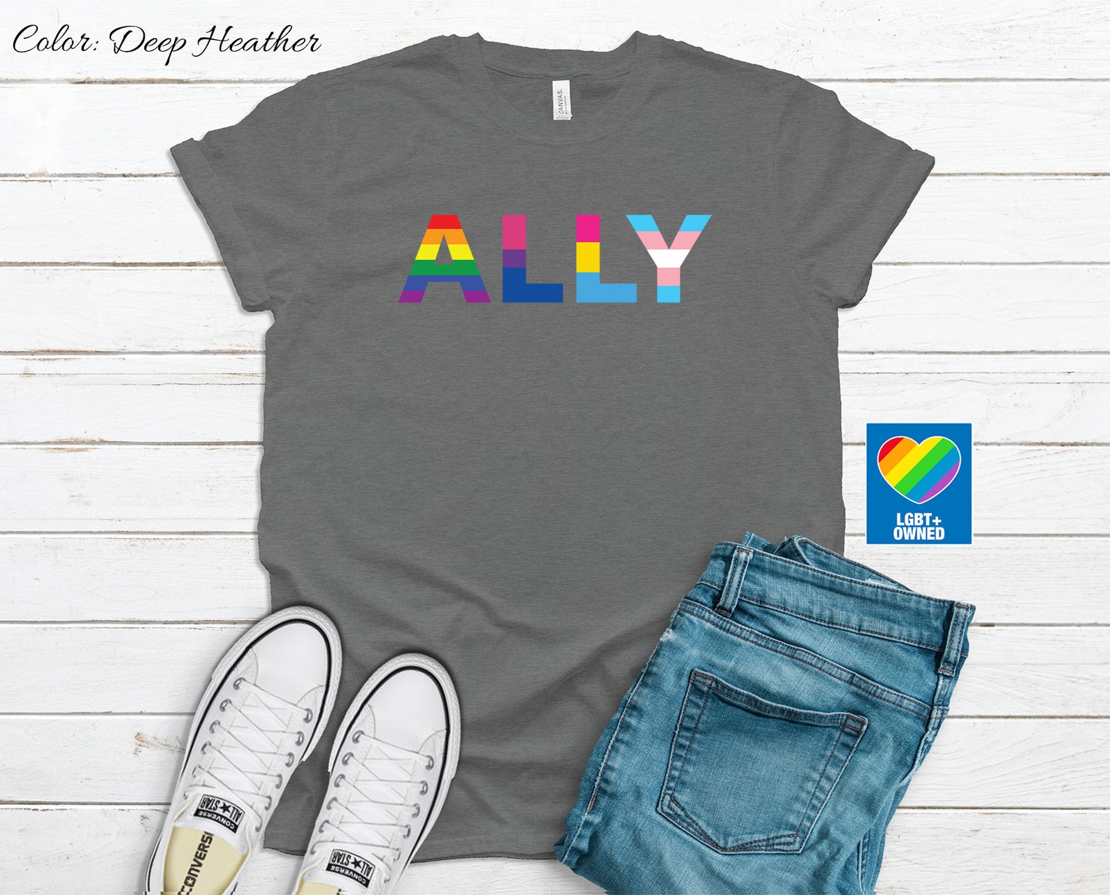 LGBTQ ALLY Shirt Ally Pride Shirt LGBTQ Pride Shirt Gay | Etsy