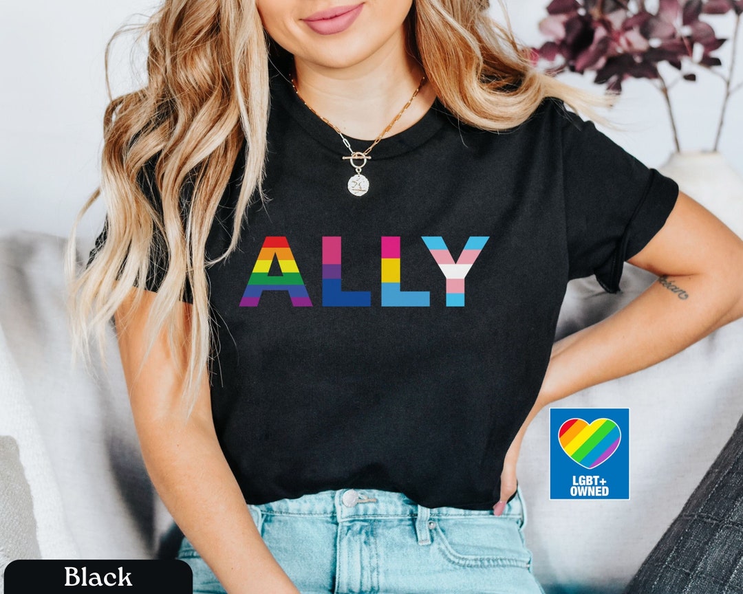 LGBTQ ALLY Shirt, Ally Pride Shirt, LGBTQ Pride Shirt, Gay Ally Tshirt ...