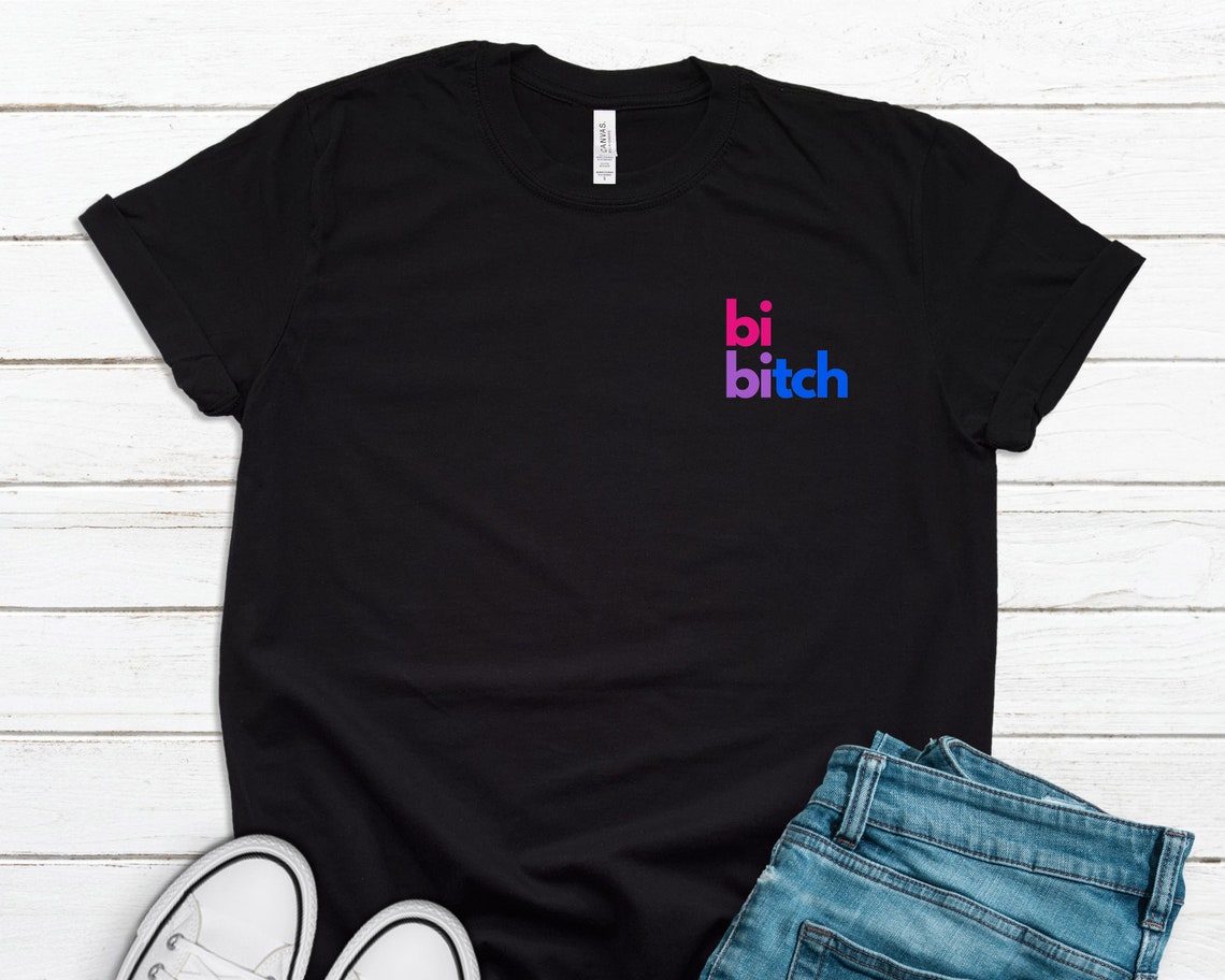 Bi Bitch T-shirt Bi Pride Shirt Bisexual Bi Colors LGBTQ | Etsy