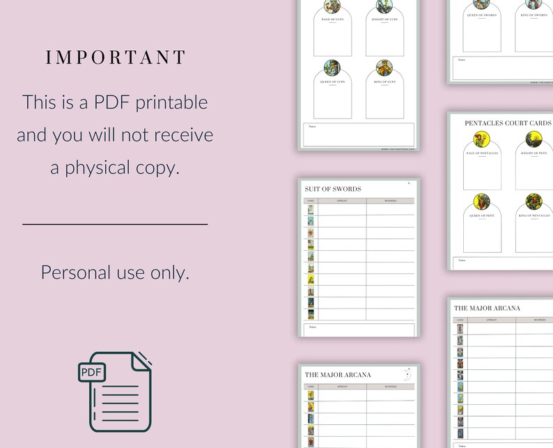 Tarot Cheat Sheet DIY Create Your Own Tarot Tarot for - Etsy