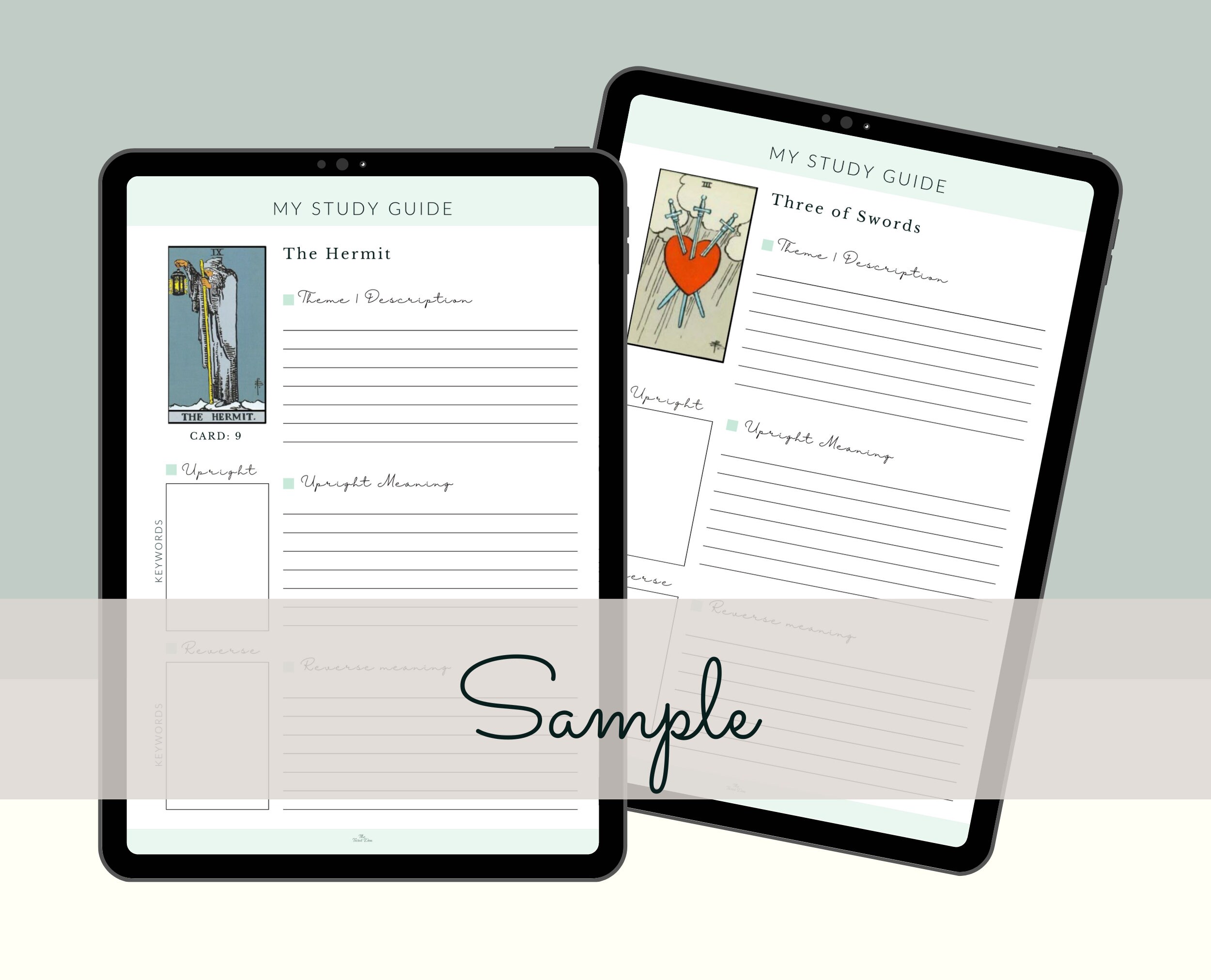 The Tarot Study Sheets | Tarot Study Guide | Printable PDF | Tarot ...