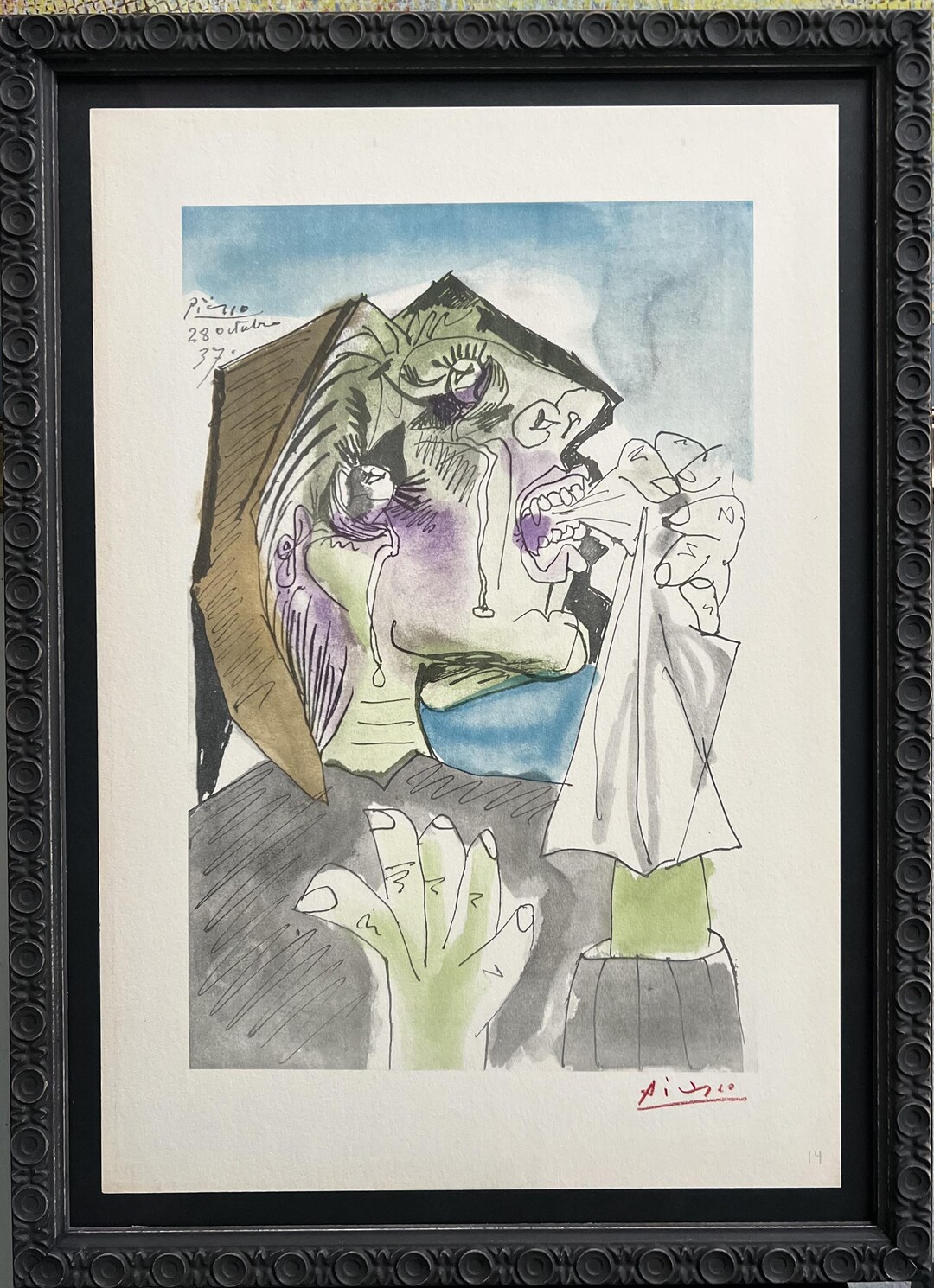 Pablo Picasso "weeping Women" Signed 1946 Lithograph Edition of 25 With ...