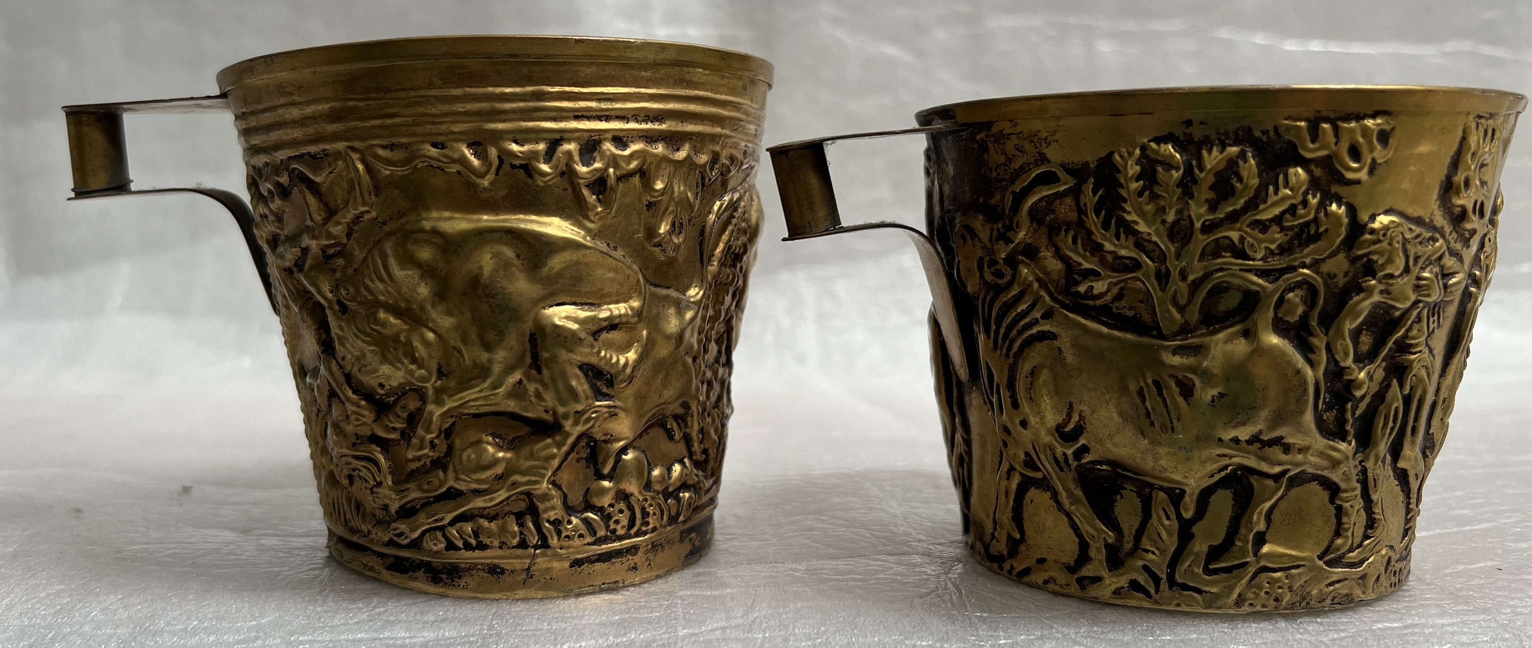 Mid Century Vintage Mycenaean Vaphio Cups A Pair High Relief Greek - Etsy