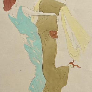 Marcel Vertes(1895-1961)french Artist Original Watercolor on Paper ...