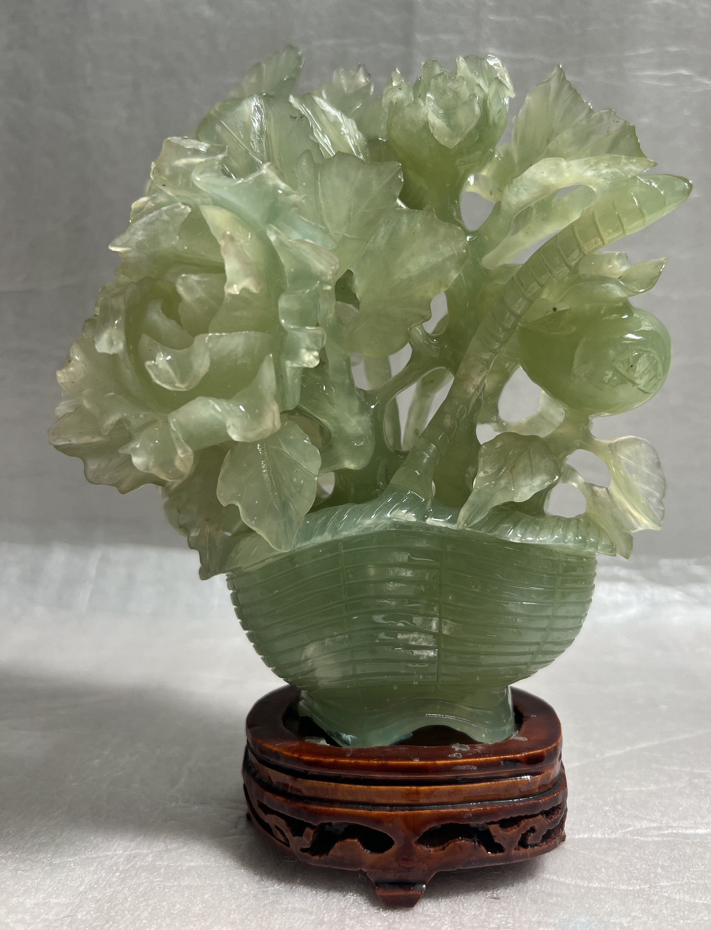 Vintage Chinese Hand Carved Jade Roses and Flowers Statue Figurine - Etsy