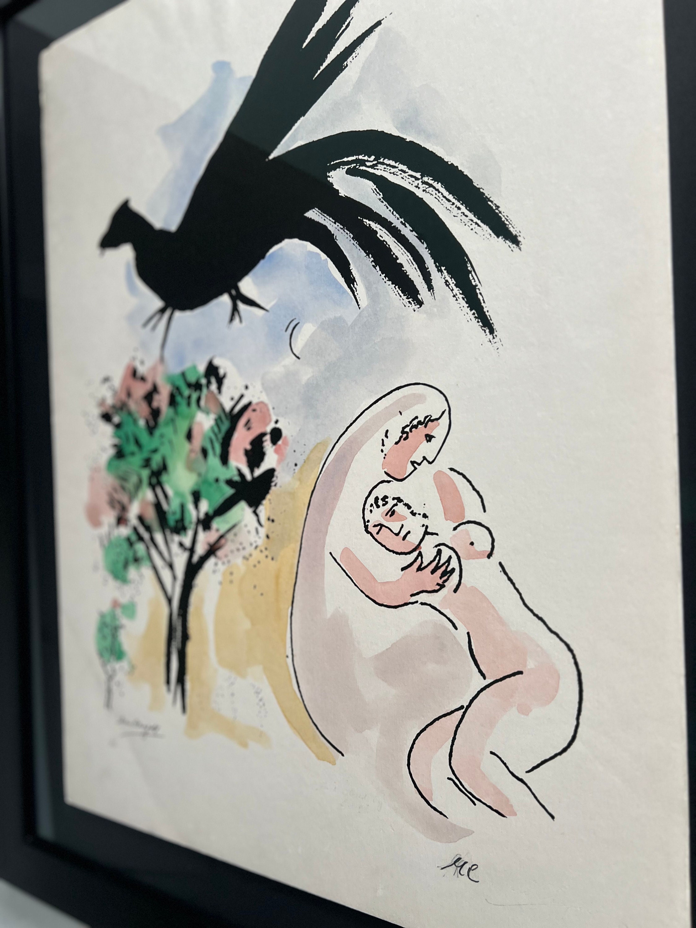 Marc Chagall Hand Colored Large Beautifully Framed From a Retired ...