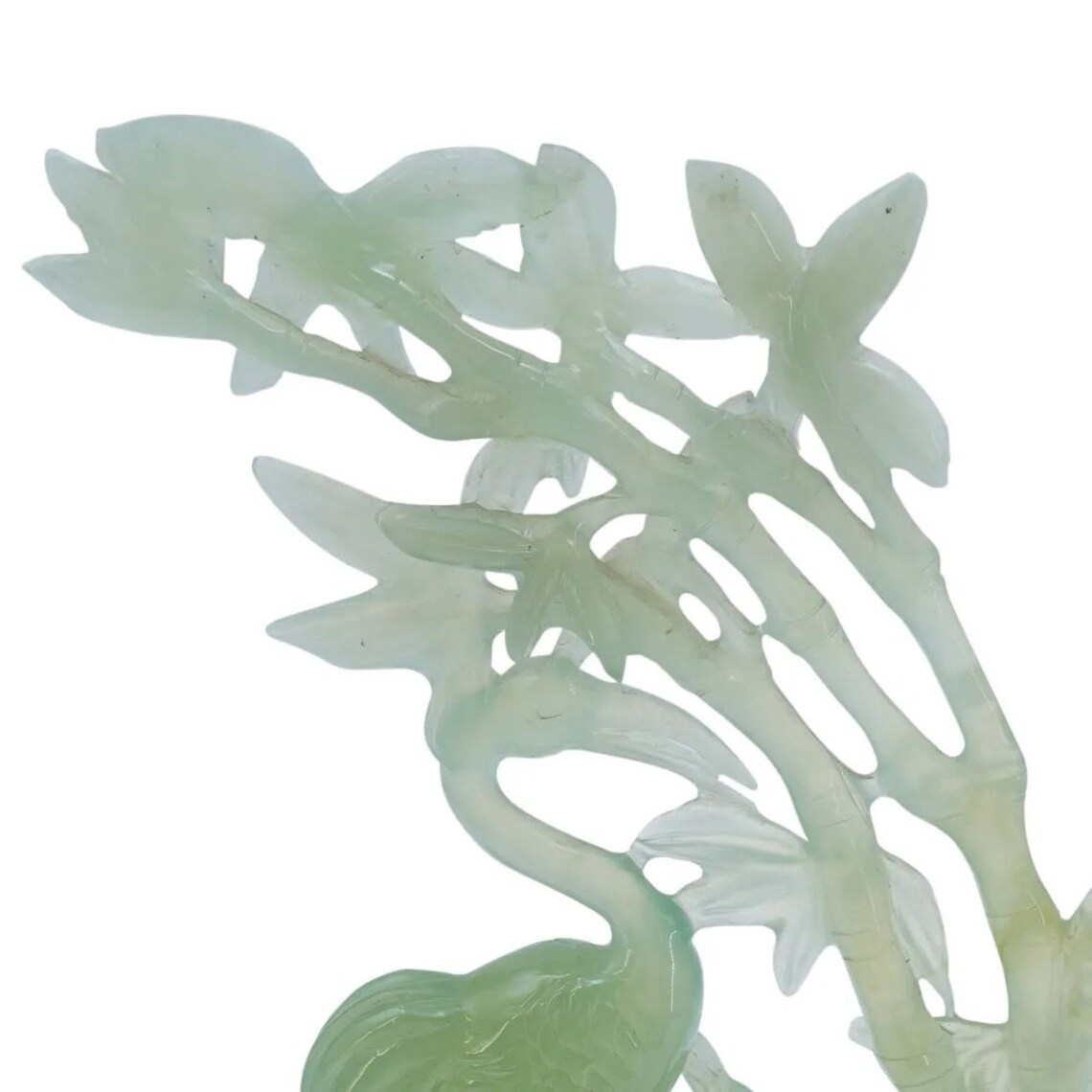 Chinese Original Serpentine Jade Crane Carving - Etsy