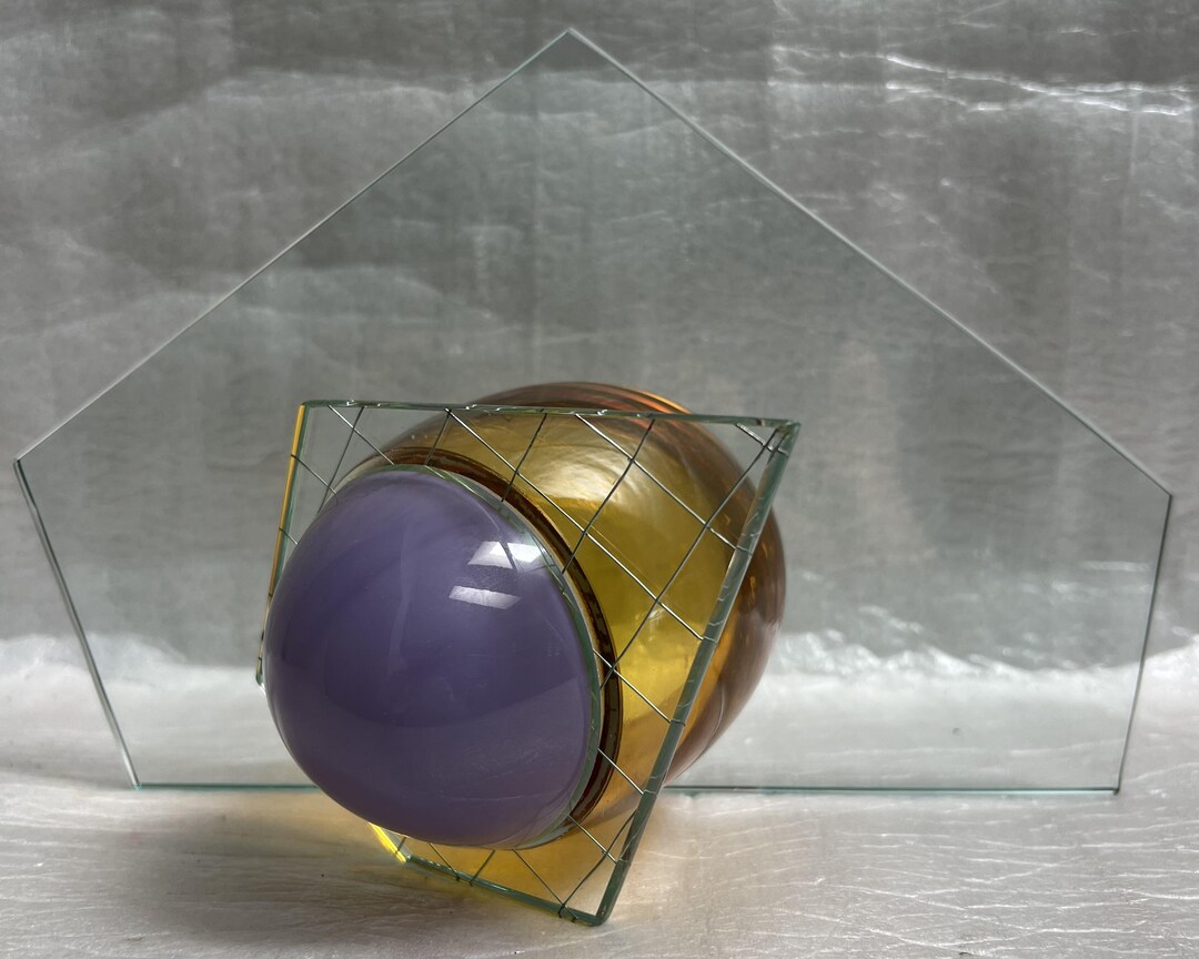 ROBERT DANE (B 1952) Glass Art Sculpture Abstract Giomentic Glass ...