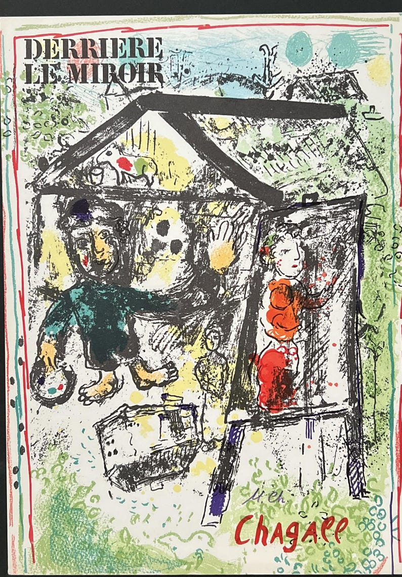 Marc Chagall Lithograph From Derrière Le Miroir Hand Signed in Pencil ...