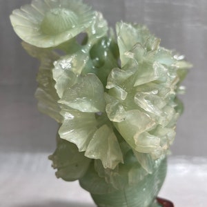 Vintage Chinese Hand Carved Jade Roses and Flowers Statue Figurine - Etsy