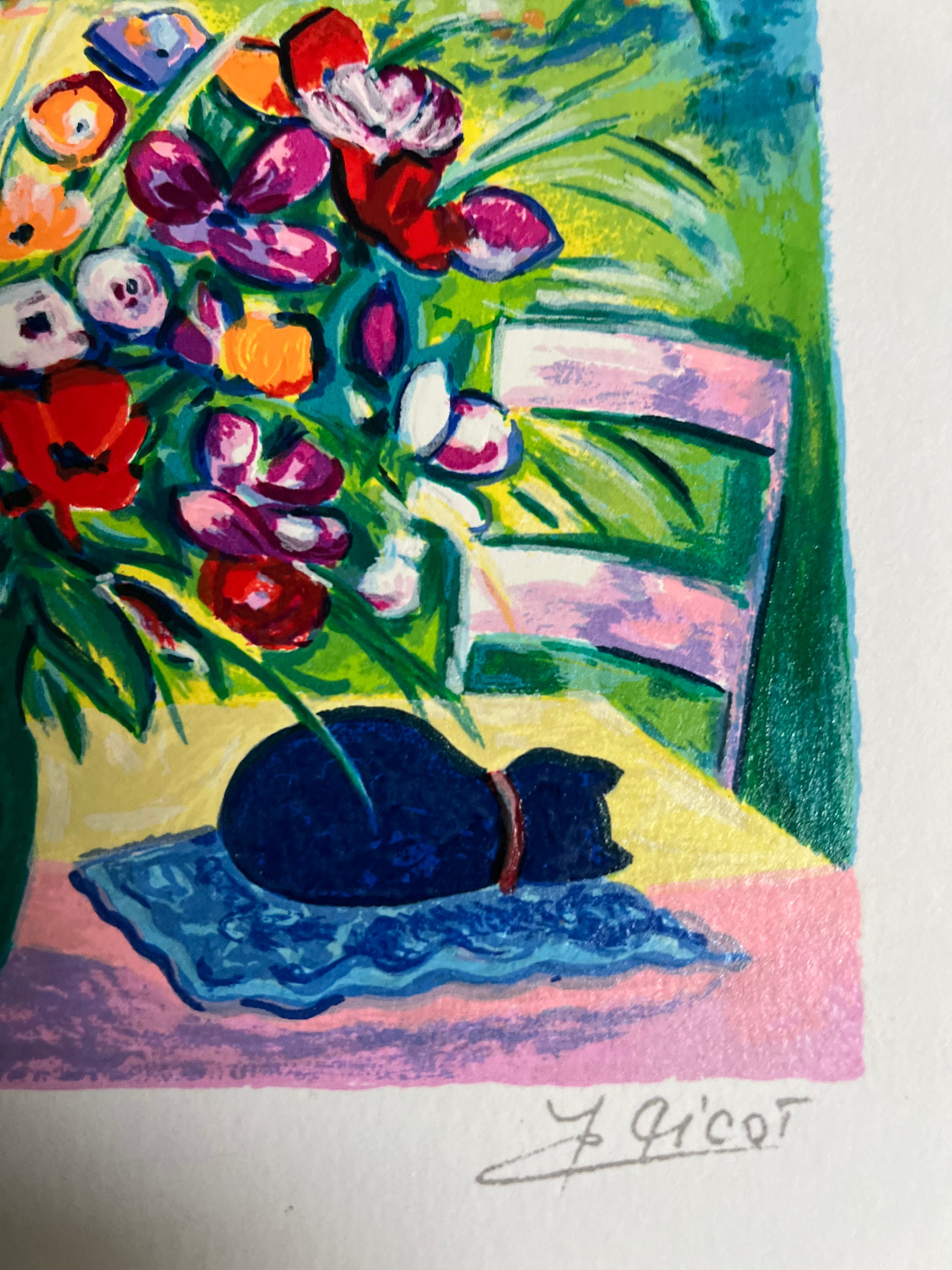 Art Print Jean Claude Picot Serigraph Le Calme De L'apres Midi Still ...