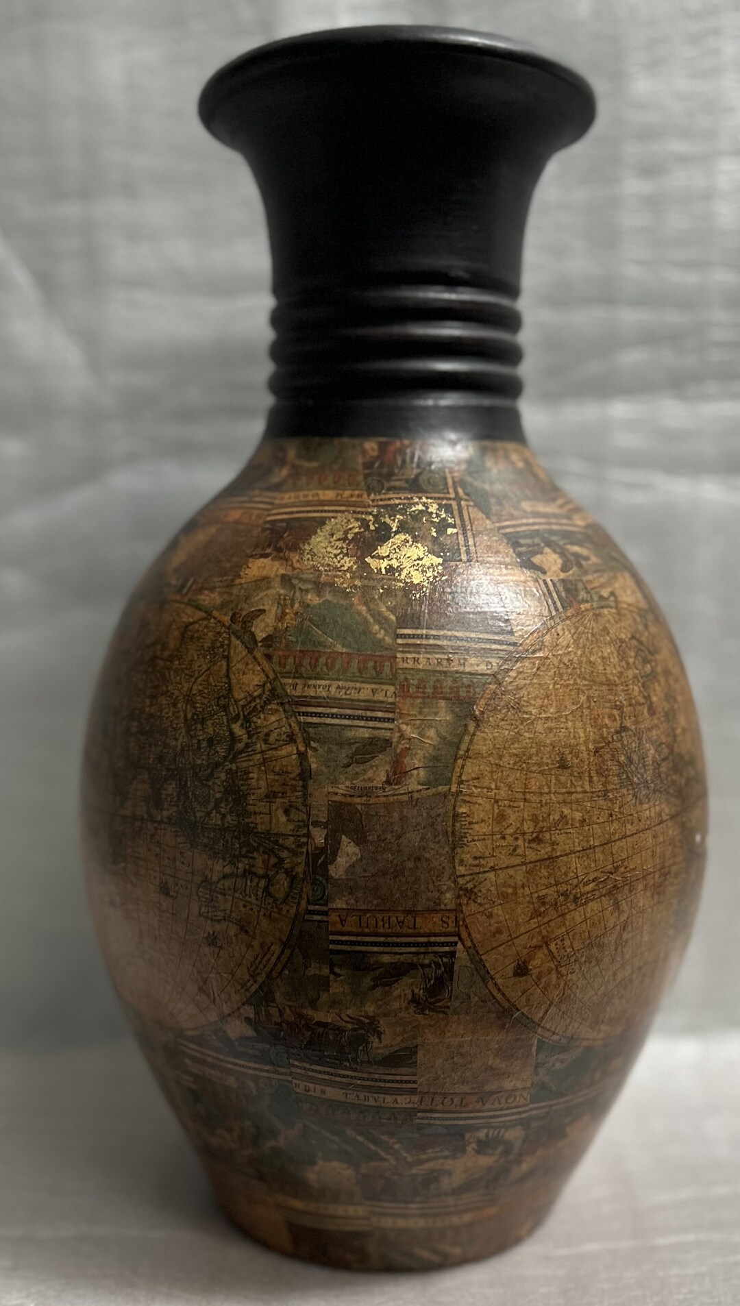 Old World Map Vase - Etsy