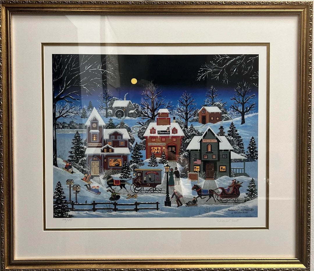JANE WOOSTER SCOTT "candlelight Moonlight" Lithograph Deluxe Paper Hand ...
