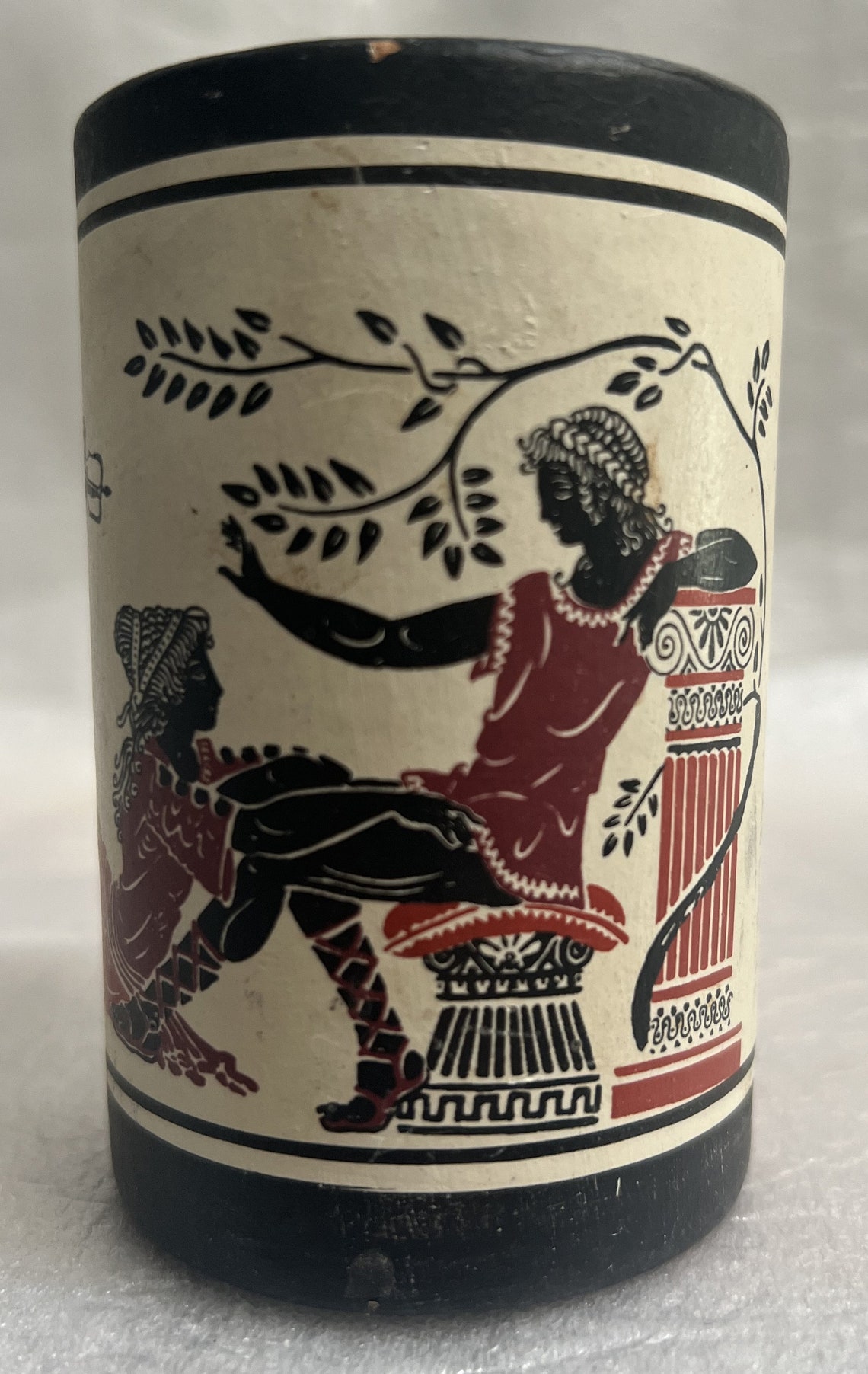 Rare Vintage Greek Clay Pottery Handmade Hand Painted Ipis Cup - Etsy