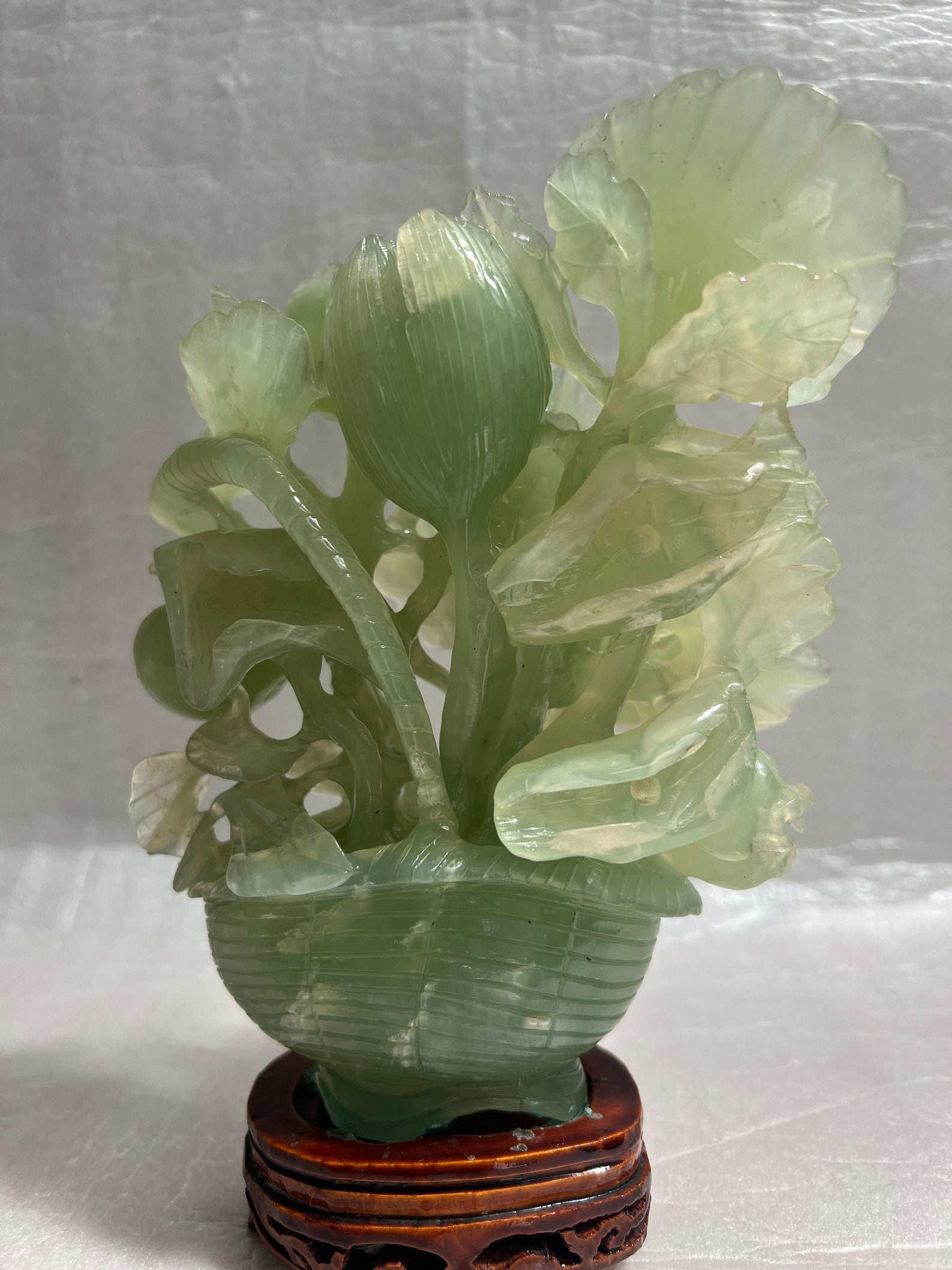 Vintage Chinese Hand Carved Jade Roses and Flowers Statue Figurine - Etsy