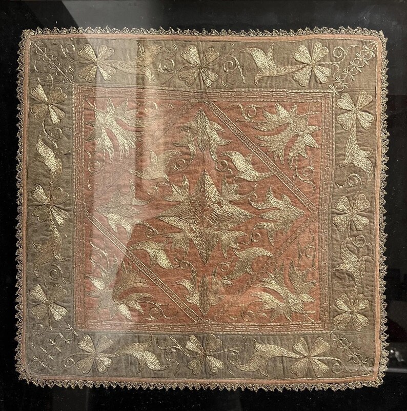 Antique Persian /middle Eastern Tapestry With Gold Bullion Threads in ...