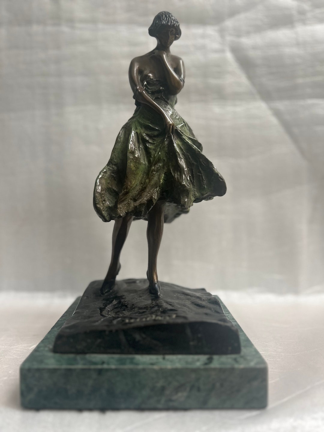 LOUIS ICART ( 1888-1950) L'ACCIDENT Bronze Sculpture Signed Marbel Base ...