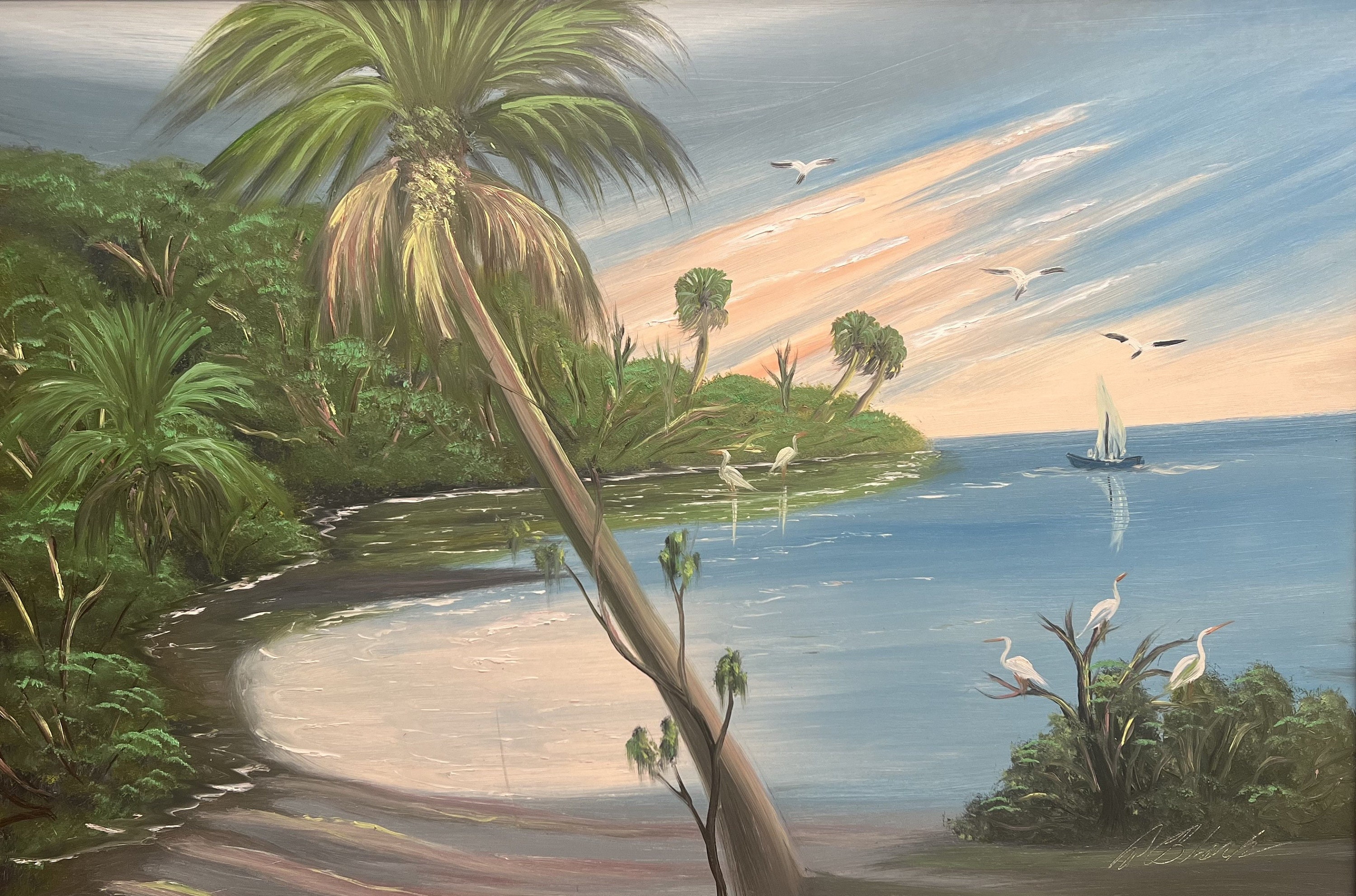 Stunning AL BLACK Florida Highwaymen Artist Florida Hall of Fame Artist ...